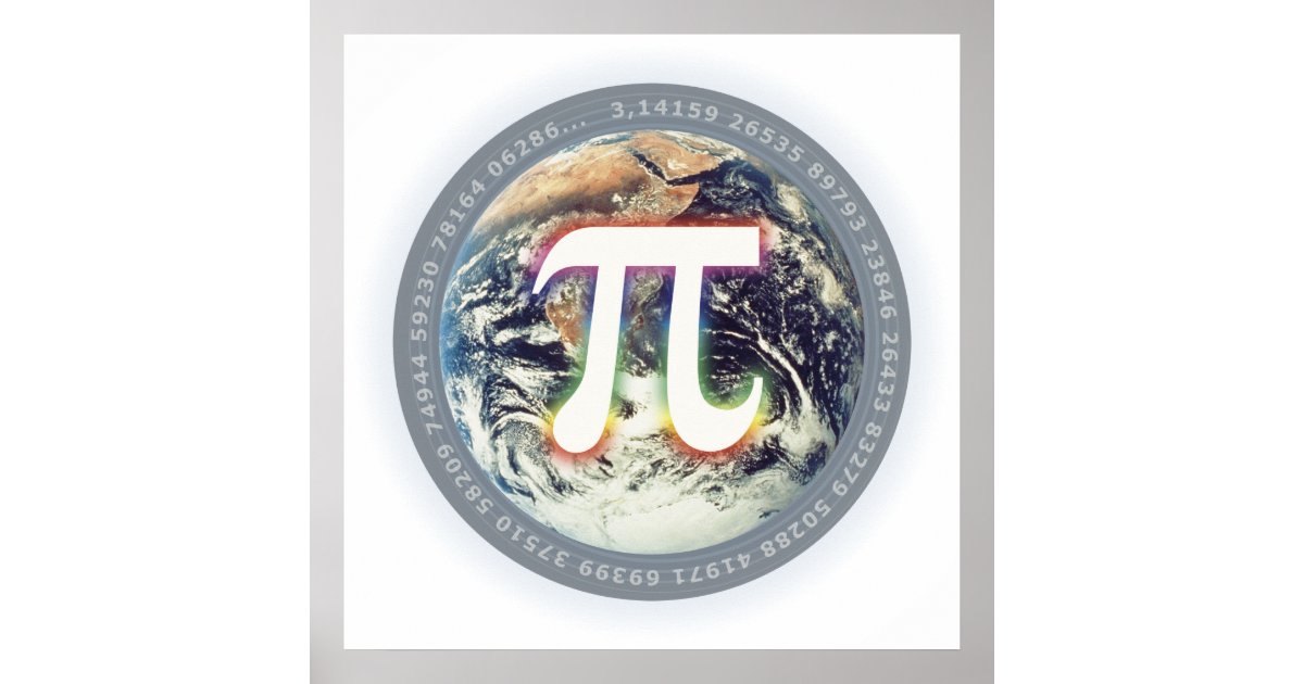 Pi Number on Earth - Math poster | Zazzle