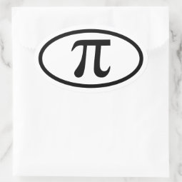 Pi Oval Sticker | Zazzle