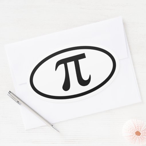 Pi Oval Sticker | Zazzle