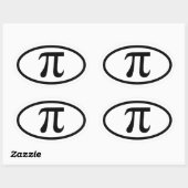 Pi Oval Sticker | Zazzle