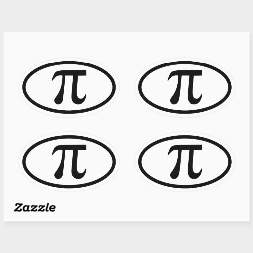 Pi Oval Sticker | Zazzle