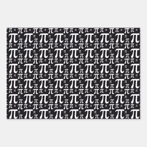 Pi Pattern Bundle Wrapping Paper Sheets | Zazzle