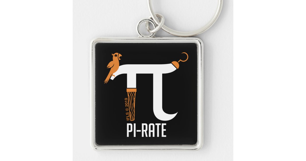 Pi-Rate Symbol Keychain | Zazzle