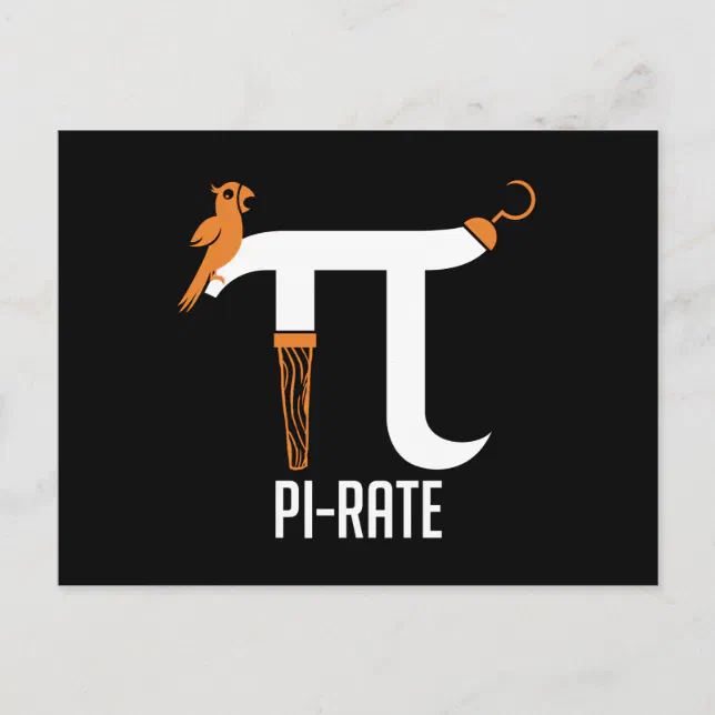 Pi-Rate Symbol Postcard | Zazzle