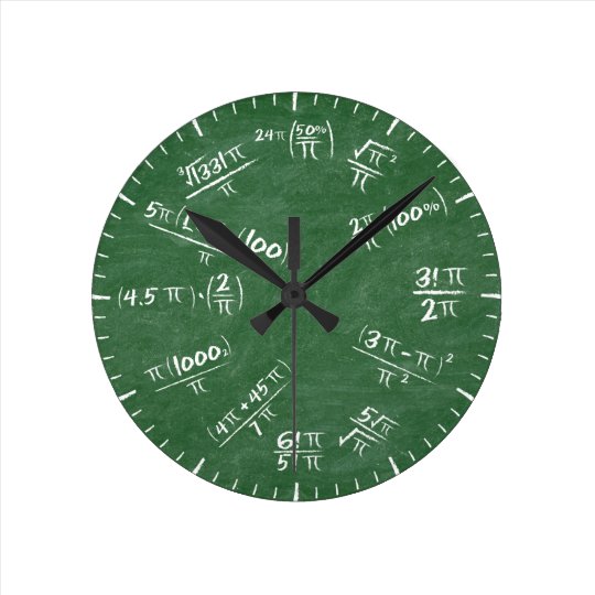 Pi Round Clock | Zazzle.com