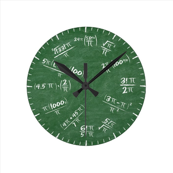 Pi Round Clock | Zazzle.com