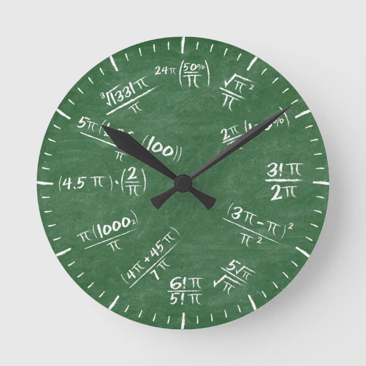 Pi Round Clock | Zazzle