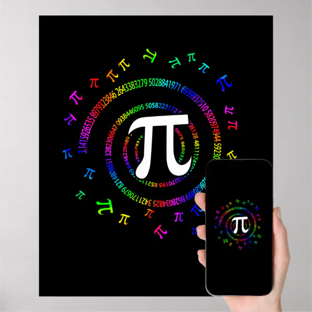Pi Spiral Novelty Poster | Zazzle