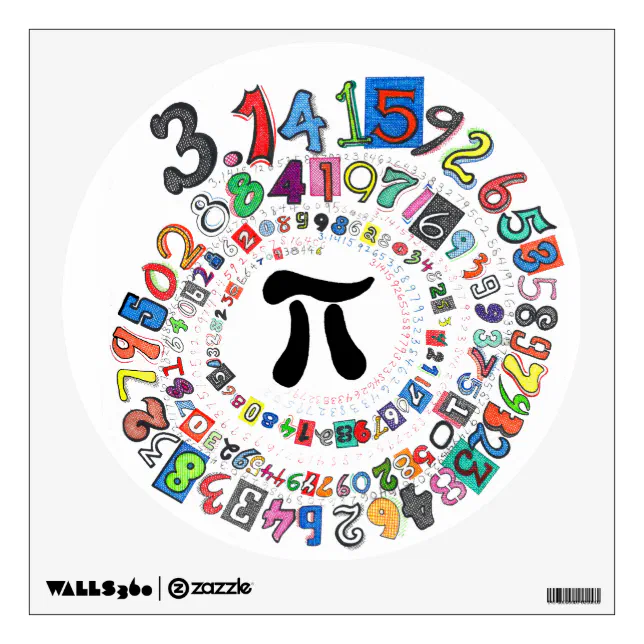 Pi sPiral Wall Decal | Zazzle