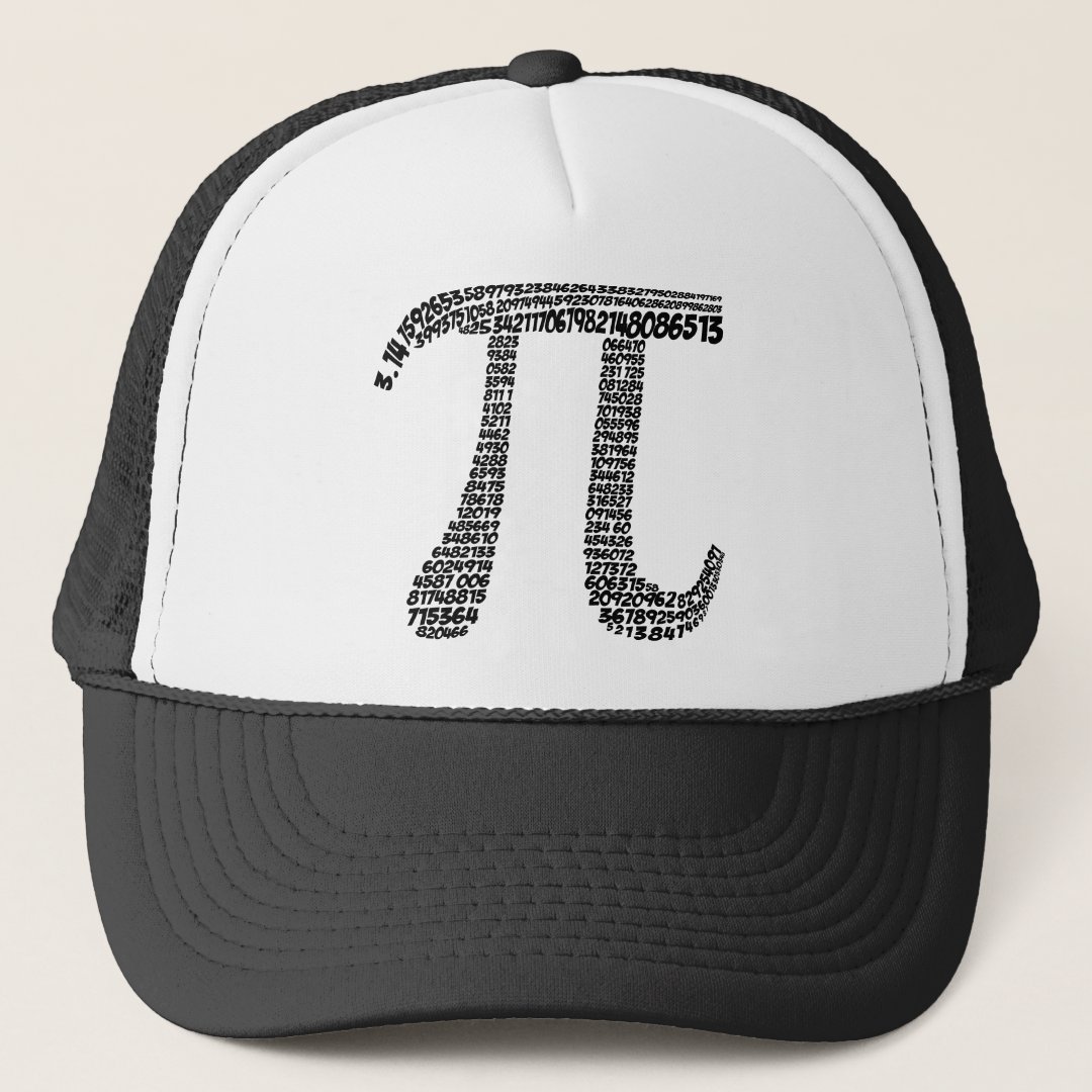 Pi Symbol 3.14 - 400 decimal values Trucker Hat | Zazzle