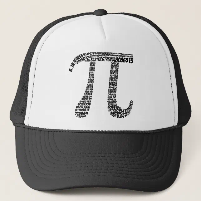 Pi Symbol 3.14 - 400 decimal values Trucker Hat | Zazzle