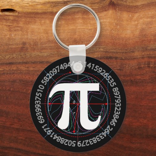 Pi Symbol Design Keychain | Zazzle