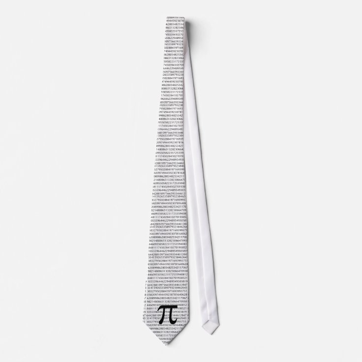 Pi symbol of maths tie | Zazzle