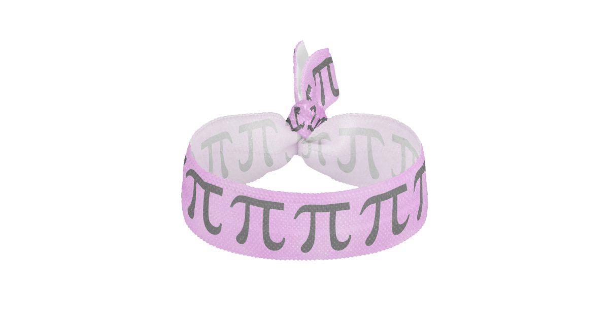 Pi Symbol Pi Day on Purple Background Ribbon Hair Tie | Zazzle