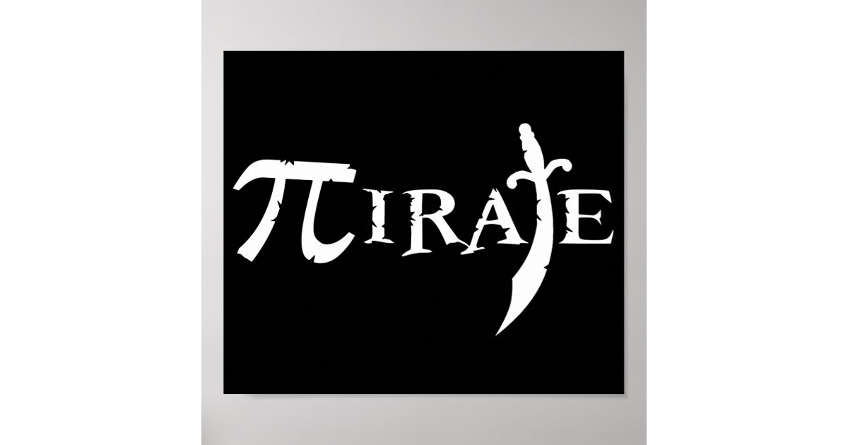 Pi Symbol Pirate Poster | Zazzle