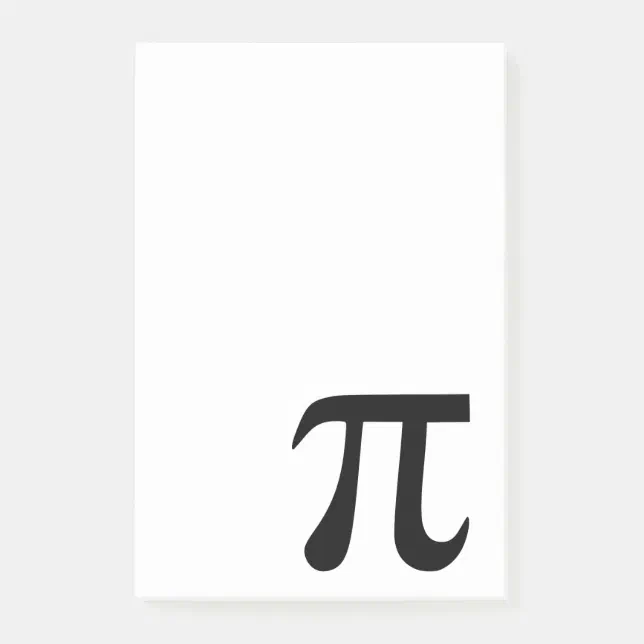 Pi Symbol Post-it Notes | Zazzle