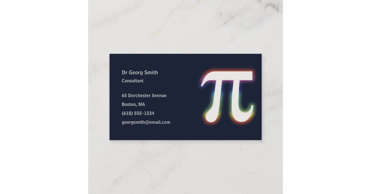Pi Symbol | Scientist Business Card | Zazzle