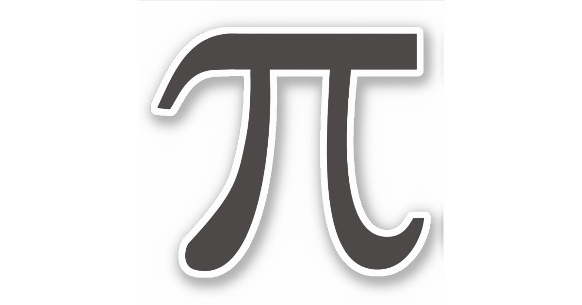 Pi Symbol Shaped Sticker | Zazzle