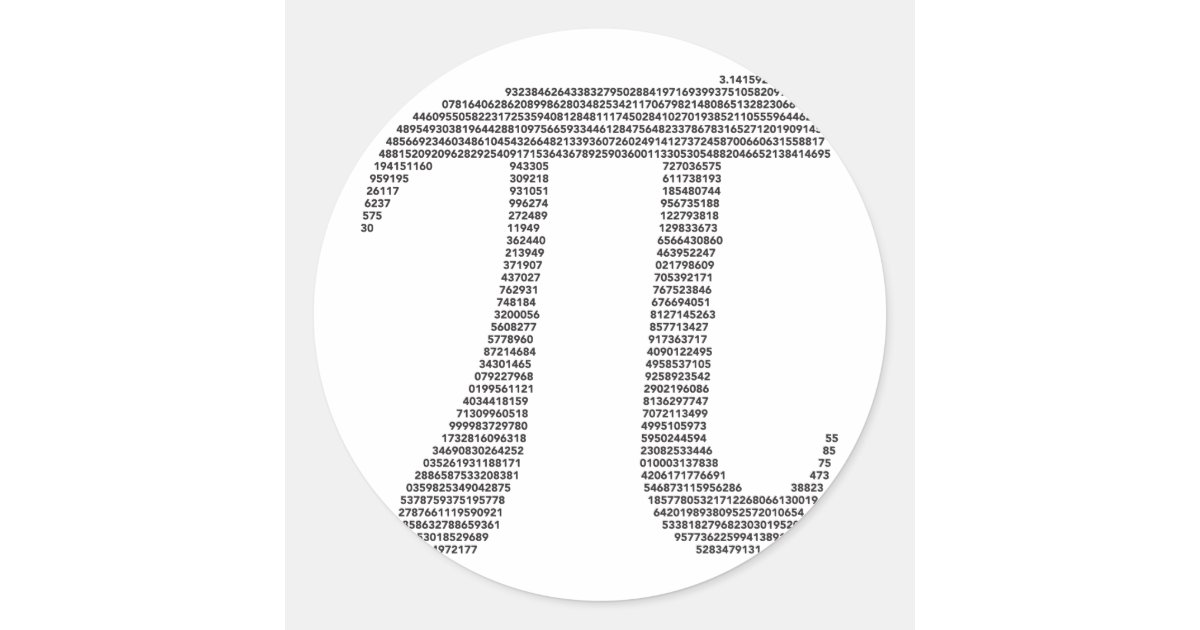 Pi Symbol Sticker | Zazzle