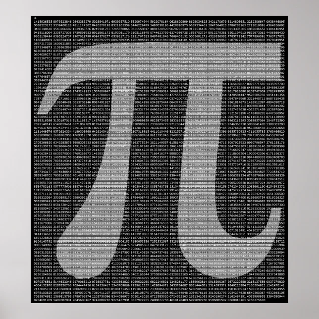 Pi to 10,000 Digits Poster Print | Zazzle