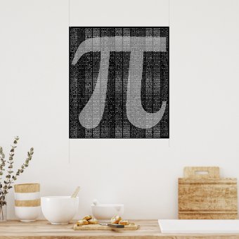 Pi to 10,000 Digits Poster Print | Zazzle