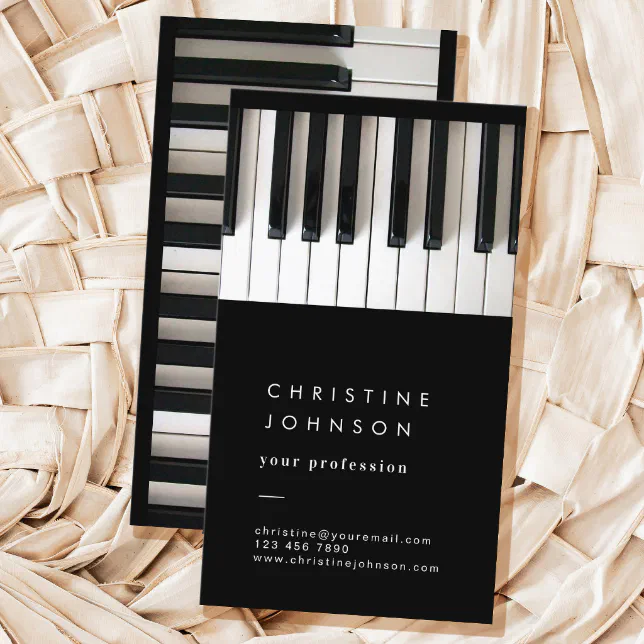 Pianist Business Card Zazzle