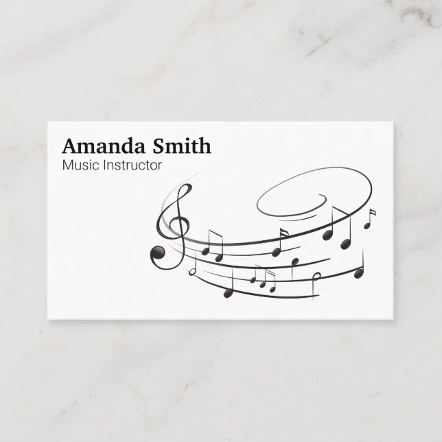 Pianist Music Instructor Business Card Zazzle