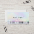 pianist pastel colors music teacher business card | Zazzle