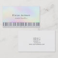 pianist pastel colors music teacher business card | Zazzle
