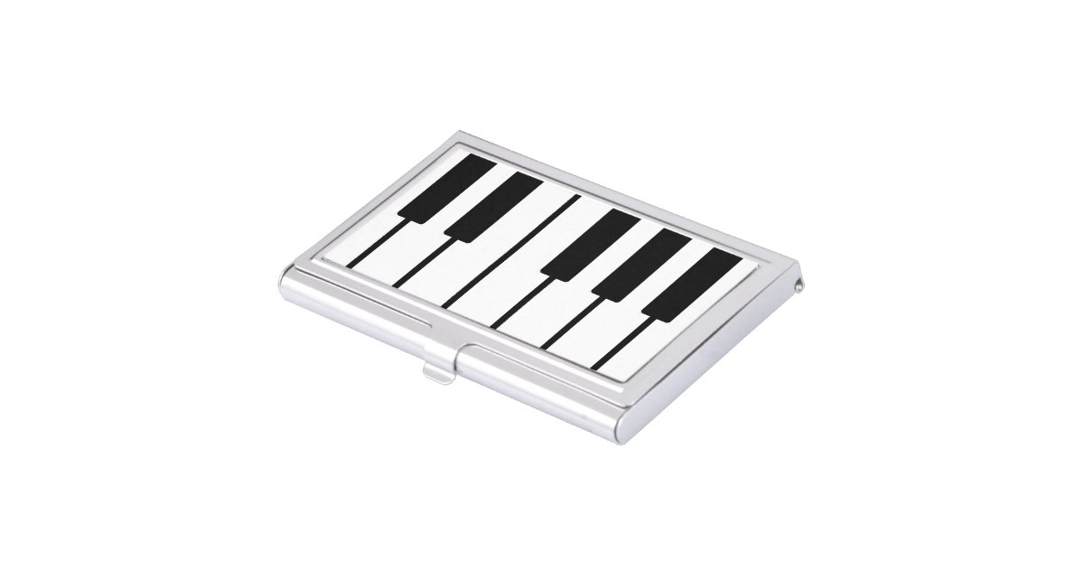 Pianist Piano Keys Card Holder | Zazzle