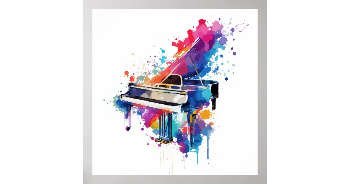 Piano art poster | Zazzle
