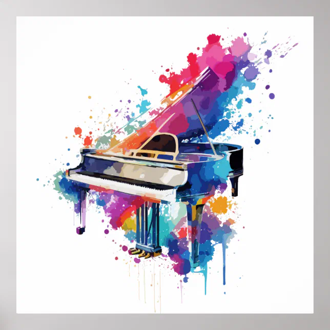Piano art poster | Zazzle