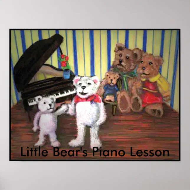 Piano Bears Musical Storybook Character Poster | Zazzle