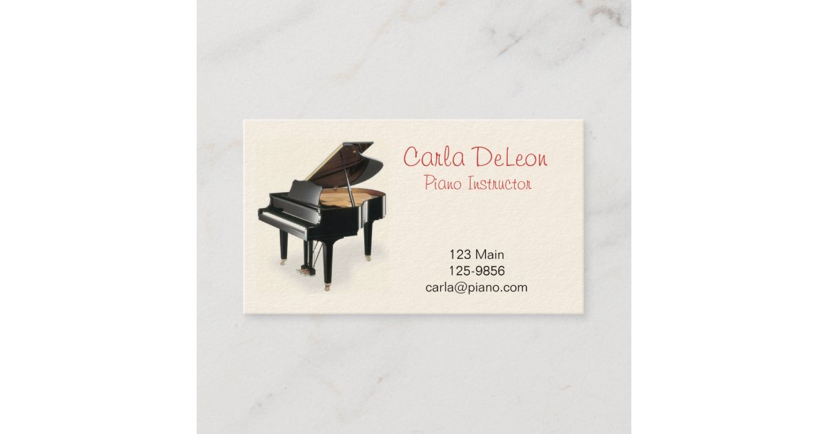 Piano Business Card | Zazzle