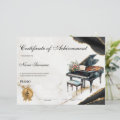 Piano Certificate Music School Recital Achievement | Zazzle