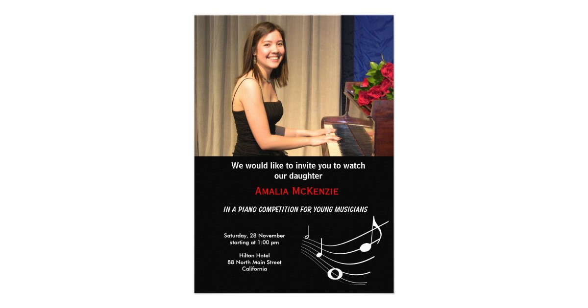 Piano Competition Custom Announcements