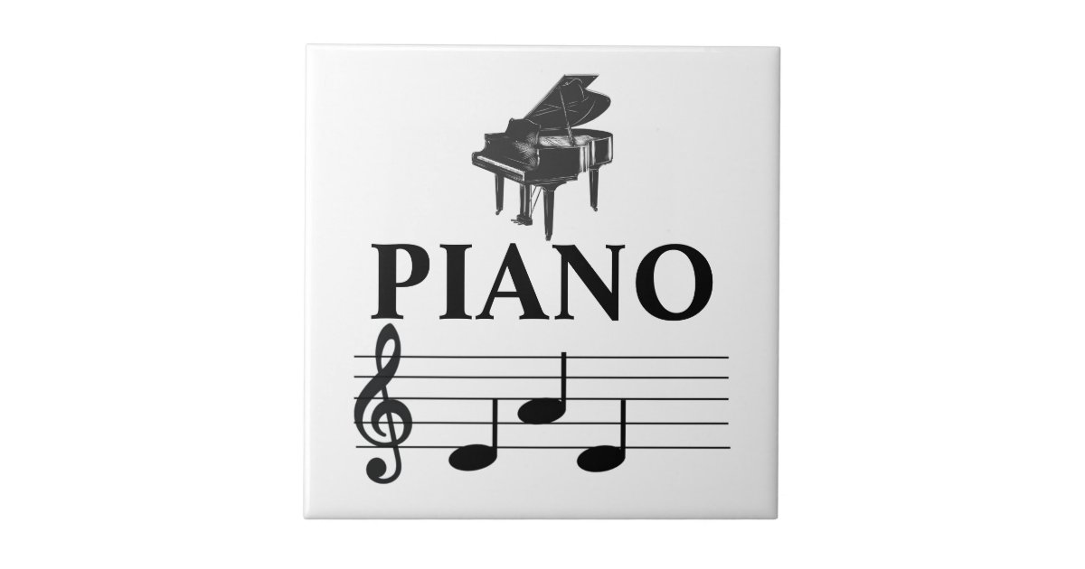 Piano Dad Grand Piano Pianist Music Note Ceramic Tile | Zazzle