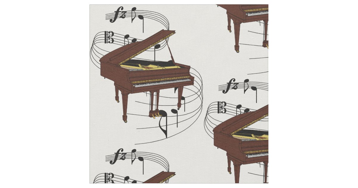 Piano Fabric | Zazzle