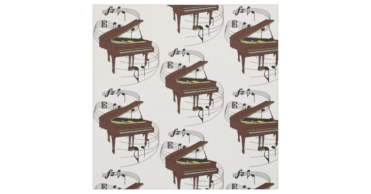 Piano Fabric | Zazzle