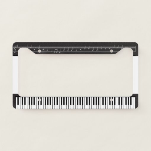 Piano for the Music Lover License Plate Frame | Zazzle