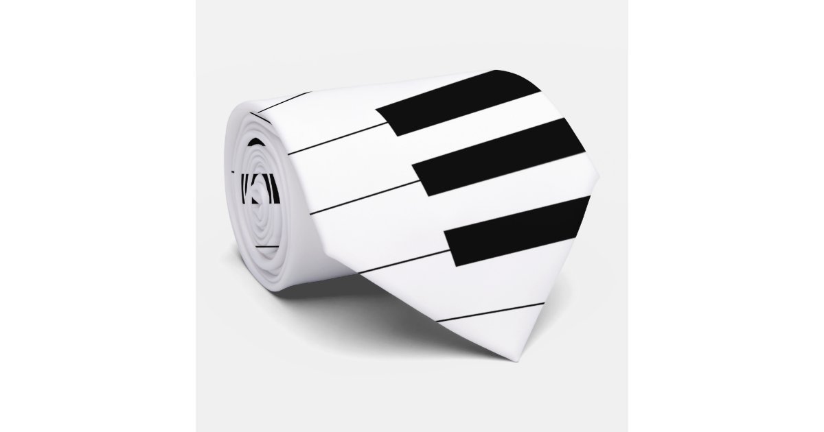 Piano Key Board Pattern Necktie | Zazzle
