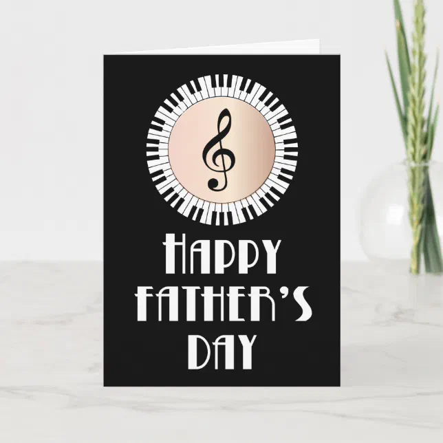 Piano Key Father's Day Card | Zazzle