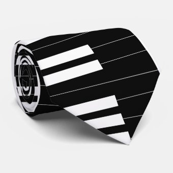 Piano Key Tie - Black | Zazzle