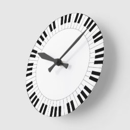 Piano Key Wall Clock | Zazzle