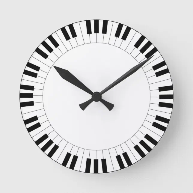 Piano Key Wall Clock | Zazzle