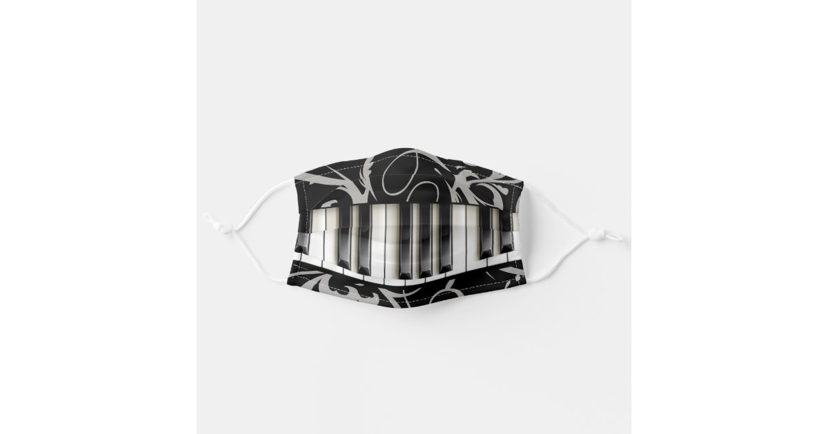 Piano Keyboard Adult Cloth Face Mask | Zazzle
