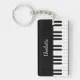 Piano Keyboard, Black and White Rectangle keychain | Zazzle