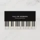 Piano Keyboard Black & White Modern Sophisticated Business Card | Zazzle