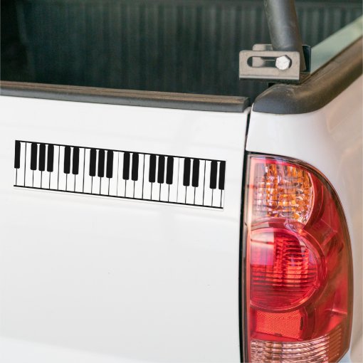 Piano Keyboard Bumper Sticker | Zazzle