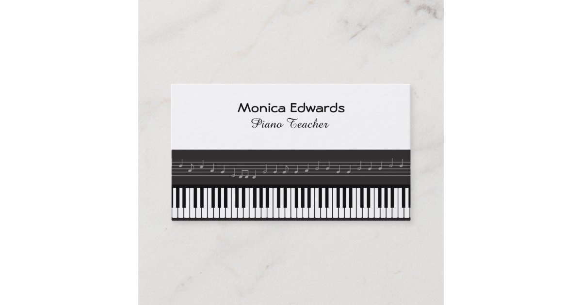 Piano Keyboard Business Card | Zazzle